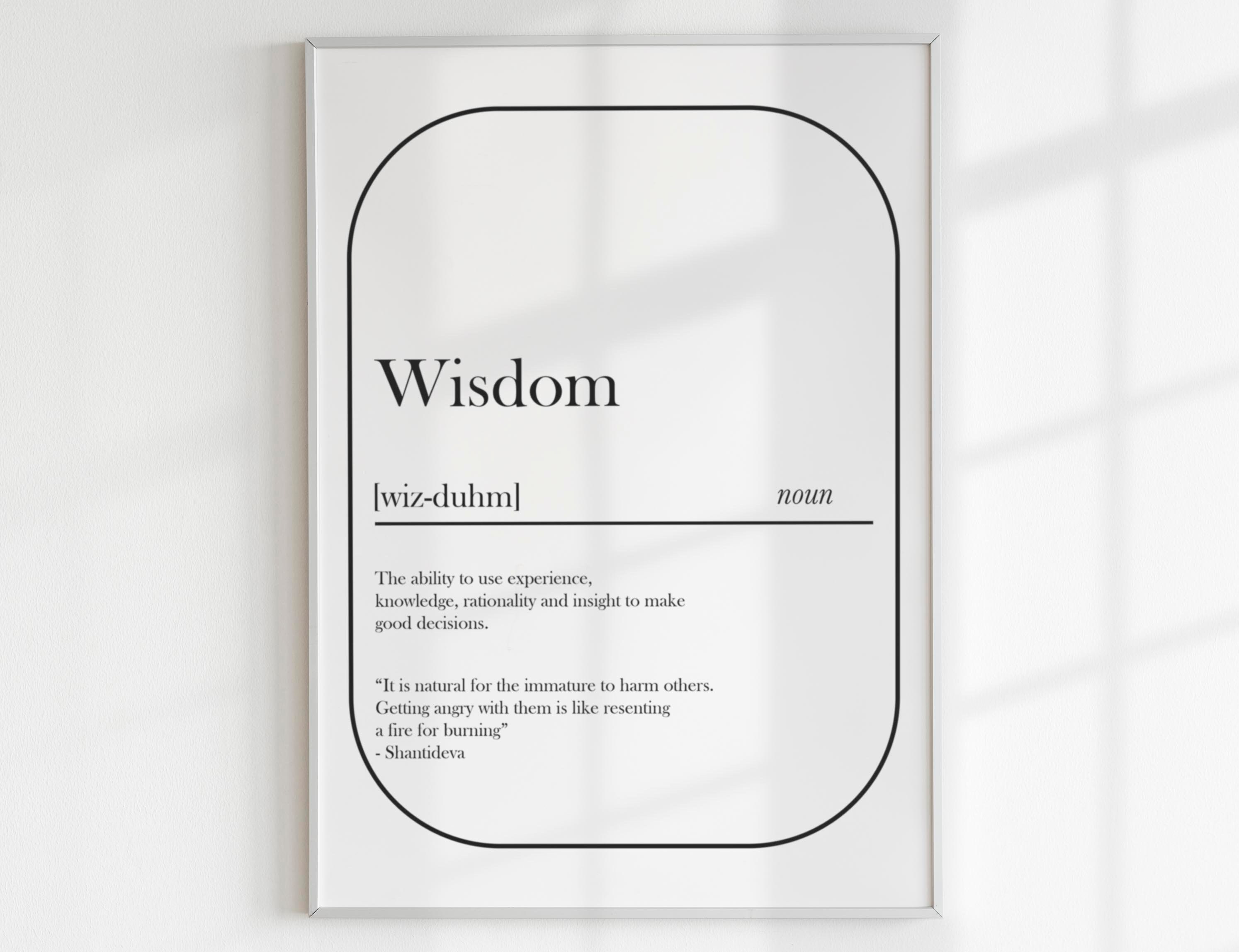 Wisdom Definition, Digital Download - Etsy