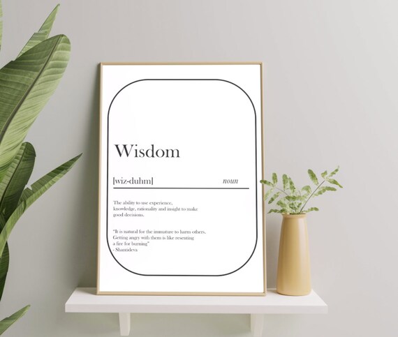 Wisdom Definition Digital Download | Etsy
