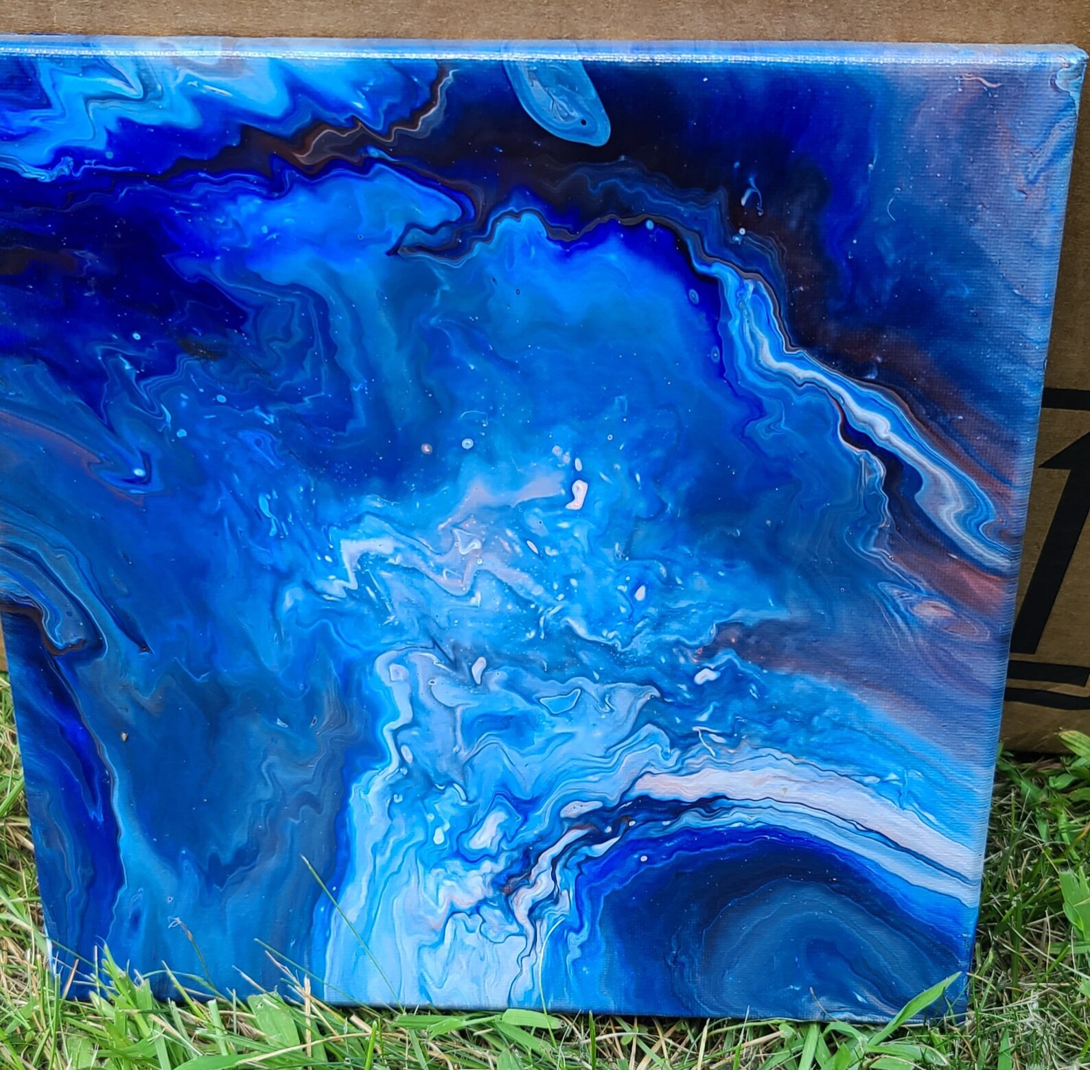 Wall Art Acrylic Painting Blue - Etsy