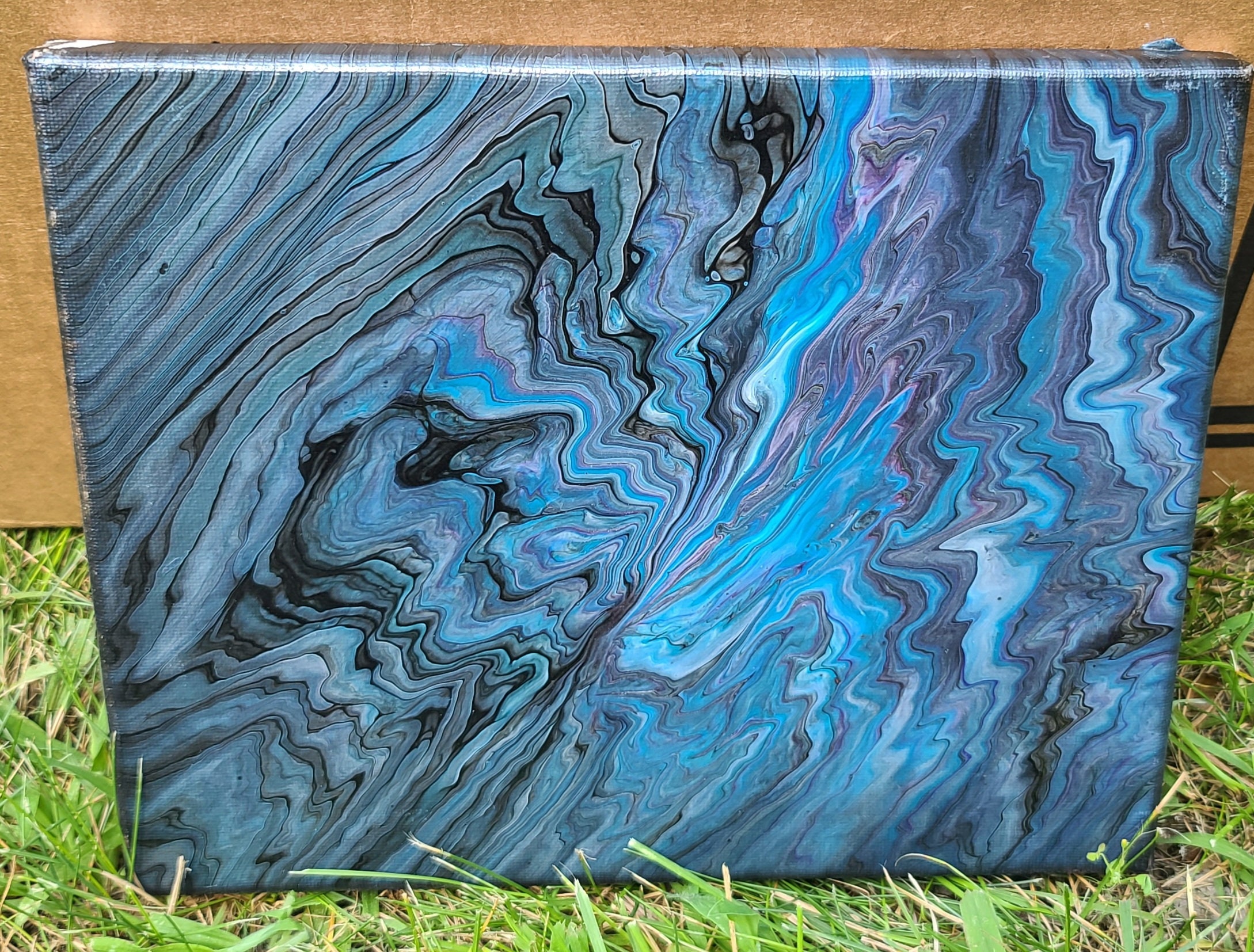 Wall Art Acrylic Painting, Blue - Etsy