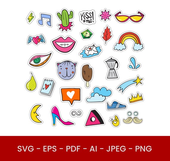 Sticker Bundle Svg Cool Sticker Bundle Svg Bundle Svg Files - Etsy