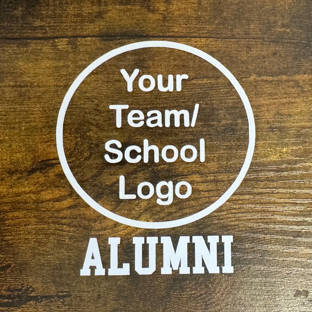 Custom Alumni School/team Logo Vinyl Decal Sticker Football, Basketball ...