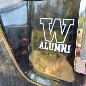 Custom Alumni School/team Logo Vinyl Decal Sticker Football, Basketball ...