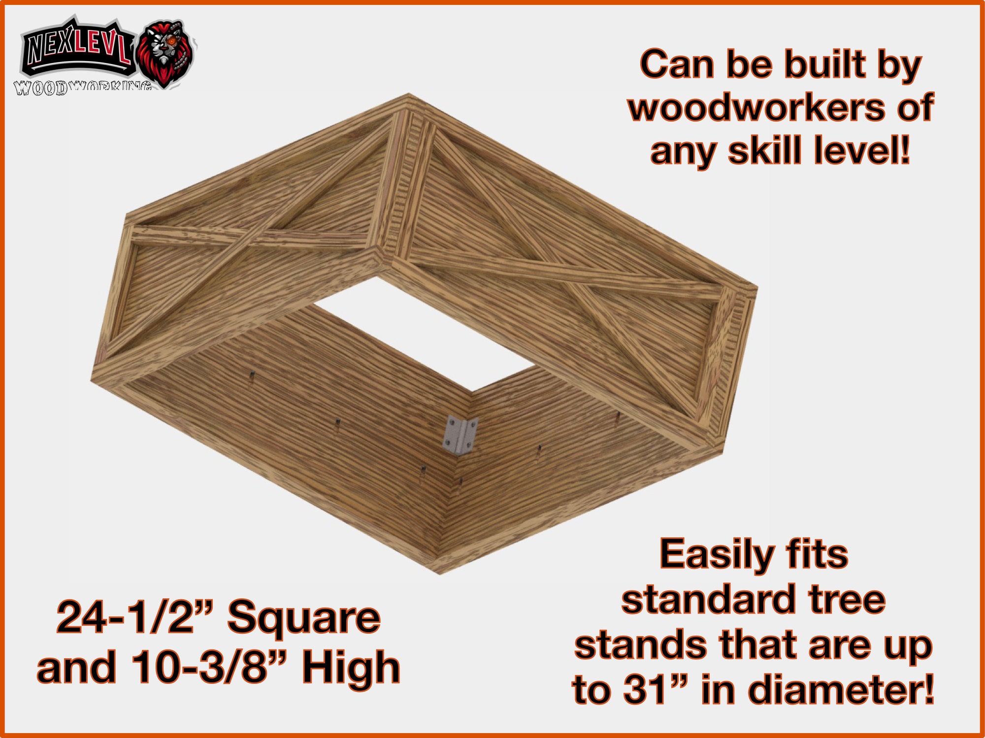 3D Woodworking Plans Collapsible Tree Collar Plans for Christmas Tree ...