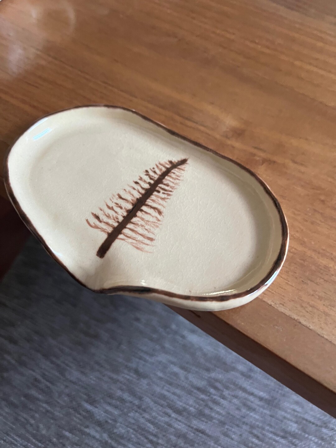 Brown Pine Tree Soap Dish, Handmade, Hand-painted Functional Pottery - Etsy