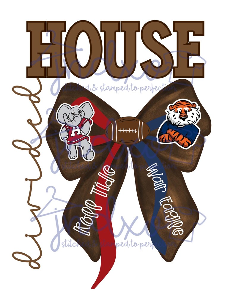 Auburn Alabama House Divided PNG. - Etsy