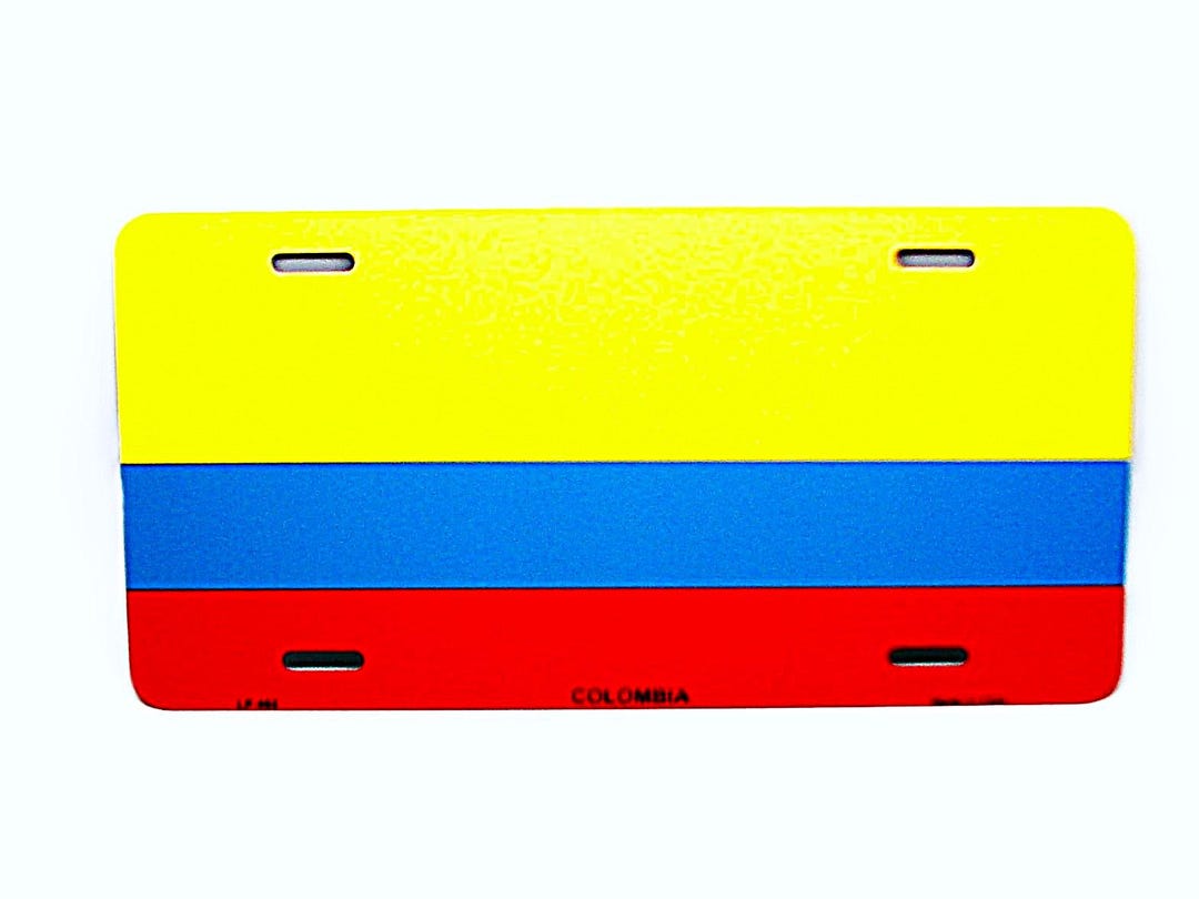 COLOMBIA COLOMBIAN FLAG Metal Car Novelty License Plate Auto Tag ...