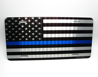 Thin Blue Line Custom License Plate Custom Car Tag - Etsy