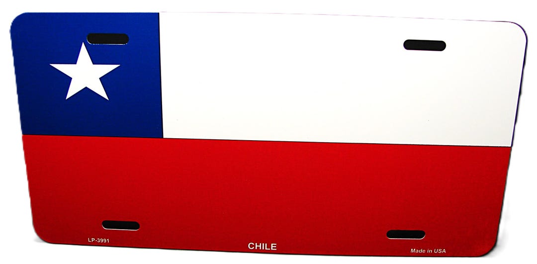 CHILEAN CHILE FLAG Metal Car Novelty License Plate Auto Tag - Etsy