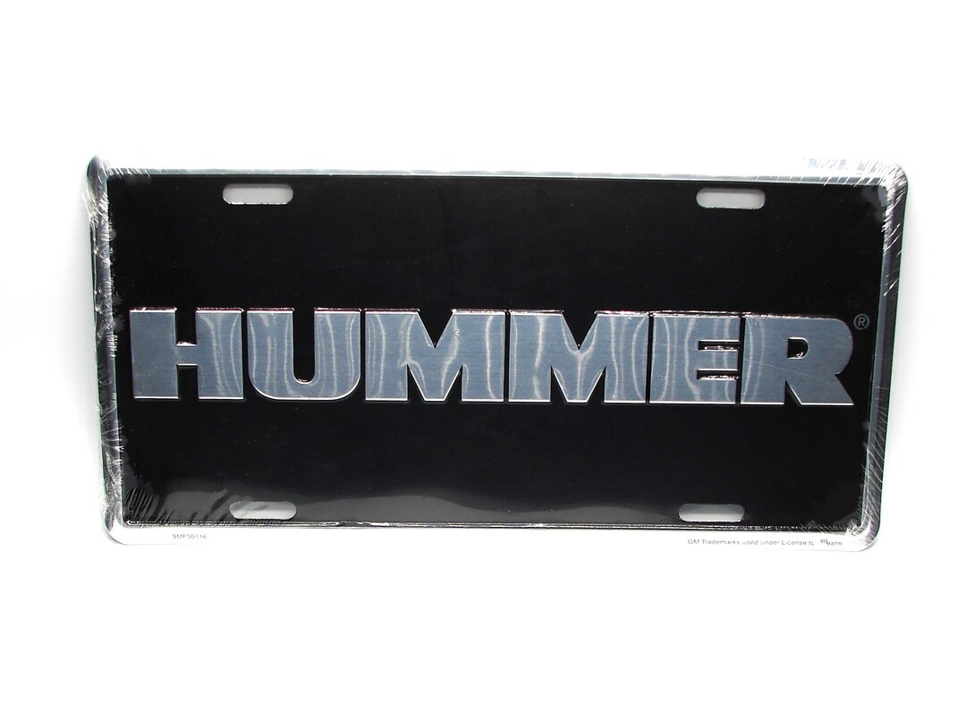 GM HUMMER Emblem 3D EMBOSSED Metal Car Novelty License Plate Auto Tag ...