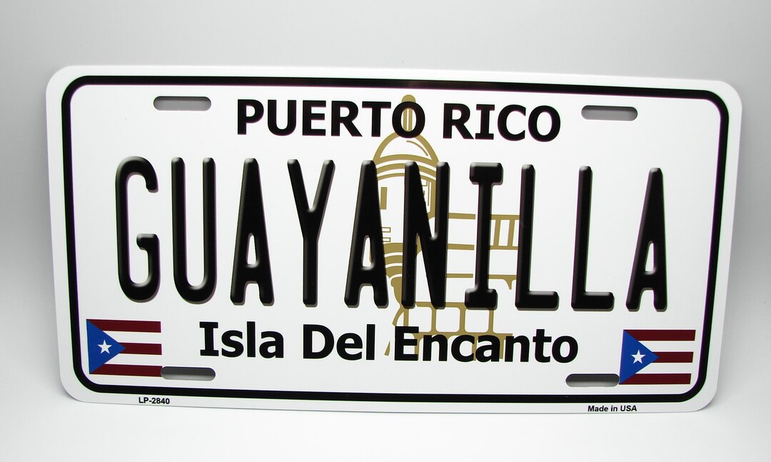 GUAYANILLA PUERTO RICO Isla Del Encanto Metal Car Novelty License Plate ...