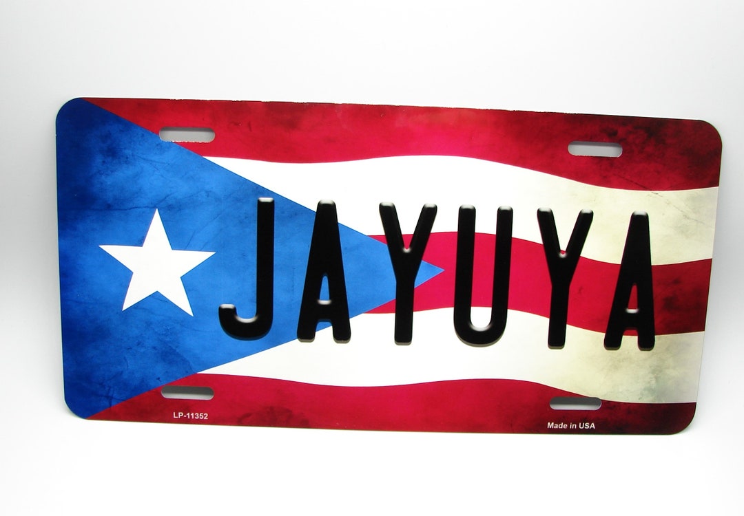 JAYUYA PUERTO RICO Flag Metal Car Novelty License Plate Auto Tag ...