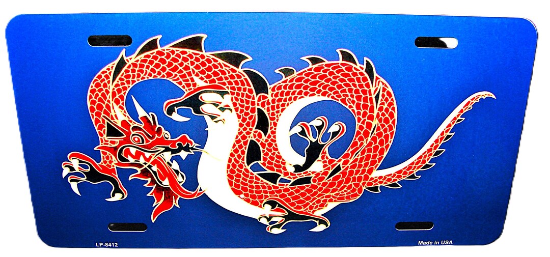 DRAGON Metal Car Novelty License Plate Auto Tag - Etsy
