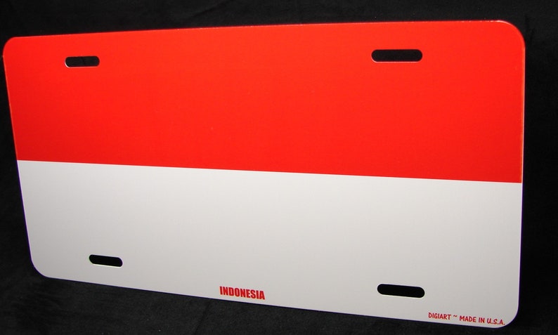 INDONESIAN INDONESIA FLAG Metal Car License Plate Auto Tag - Etsy