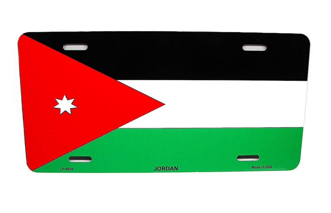 JORDAN JORDANIAN Flag Metal Car Novelty License Plate Auto Tag Al'urdun ...