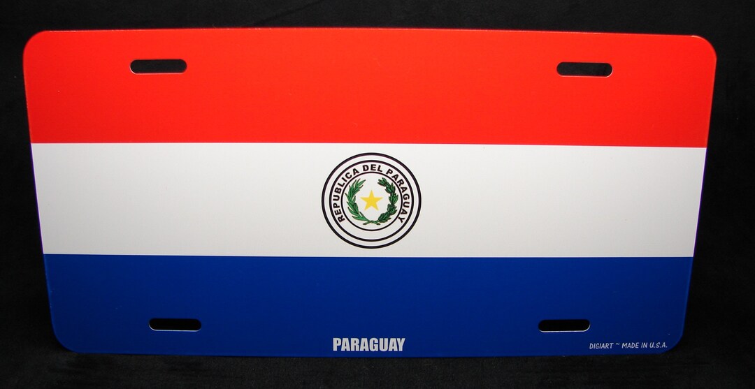 PARAGUAY PARAGUAYAN FLAG Metal Car License Plate Auto Tag - Etsy