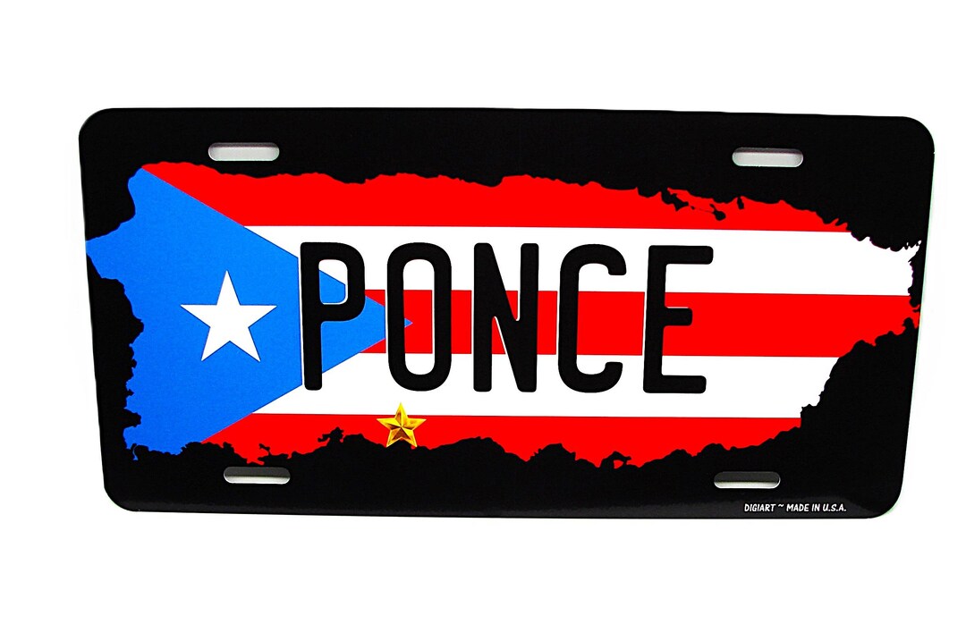Ponce PUERTO RICO FLAG Metal Car Novelty License Plate Auto Tag. Puerto ...