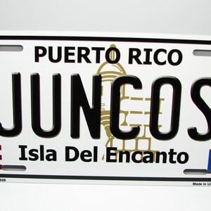JUNCOS PUERTO RICO Isla Del Encanto Metal Car Novelty License Plate ...