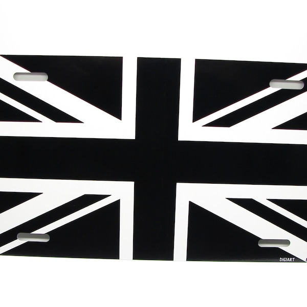 Black Union Jack License Plate - Etsy