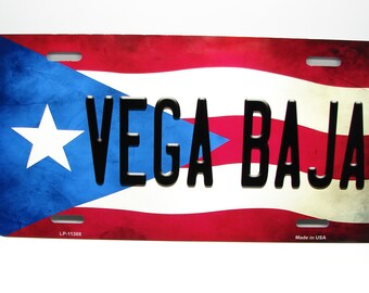 Puerto Rico Flag Tag Plate - Etsy