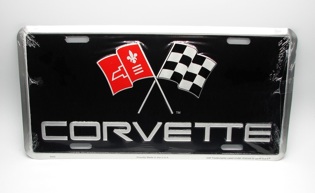CHEVY, Chevrolet CORVETTE 3D EMBOSSED Metal Car Novelty License Plate ...