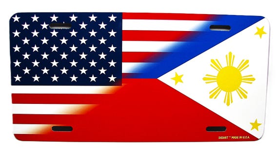 Filipino Flag For Car Manila License Plate Philippines Flag ...