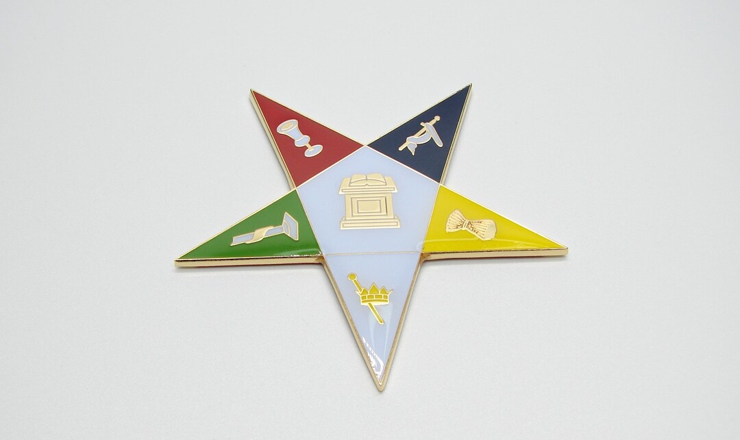 Order of Eastern Star, OES, MASON FREEMASON Masonic Logo Heavy Duty ...