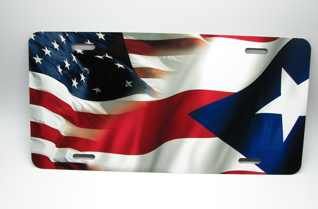 PUERTO RICO FLAG American Flag Metal Car Novelty License Plate Auto Tag ...