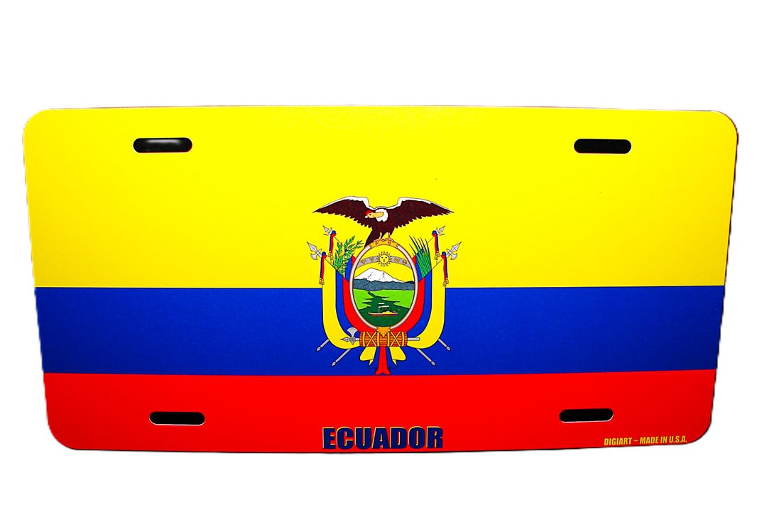 ECUADOR ECUADORIAN FLAG Metal Car Novelty License Plate Auto Tag - Etsy