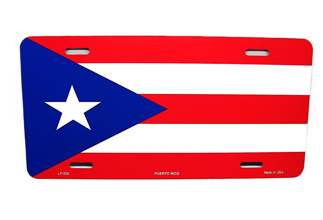 PUERTO RICO FLAG Metal Car Novelty License Plate Auto Tag. Puerto Rican ...
