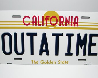 Outatime License Plate - Etsy
