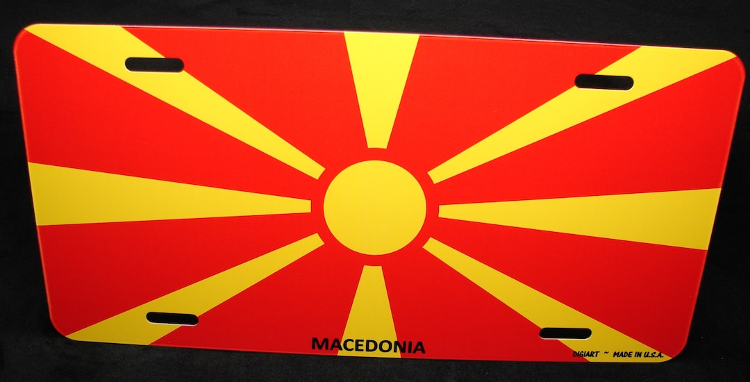 MACEDONIA MACEDONIAN FLAG Metal Car License Plate Auto Tag - Etsy