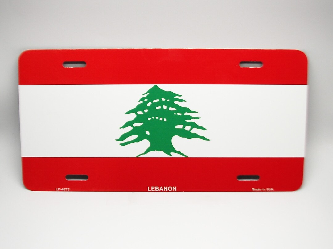 LEBANON LEBANESE FLAG Metal Car License Plate Auto Tag - Etsy