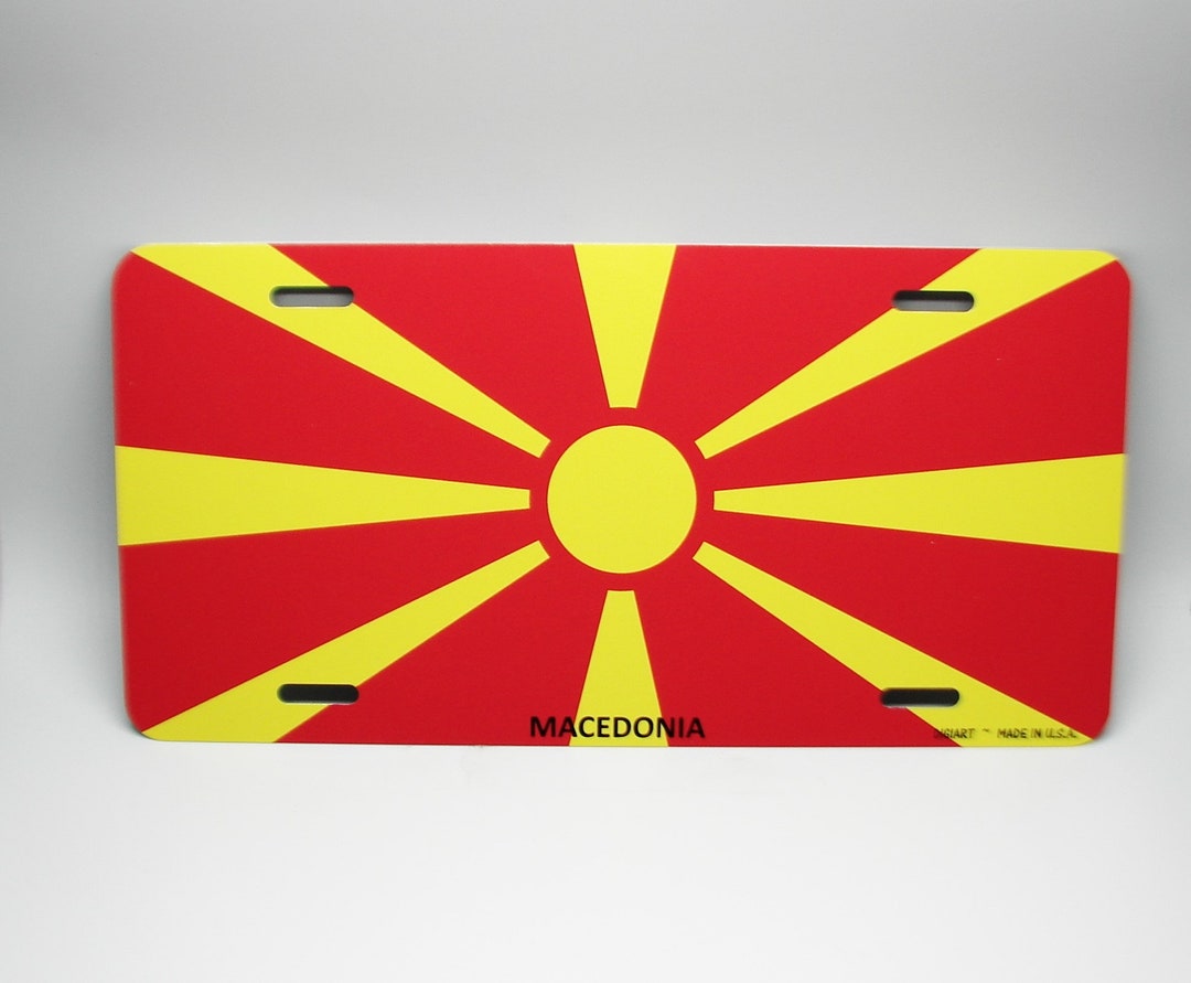 MACEDONIA MACEDONIAN FLAG Metal Car Novelty License Plate Auto Tag - Etsy