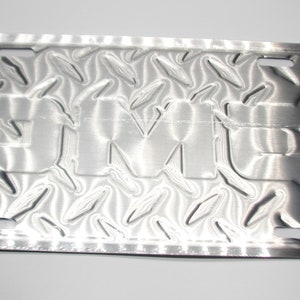 Officially Licensed Gm GMC Emblem 3D EMBOSSED Metal Car NOVELTY License ...