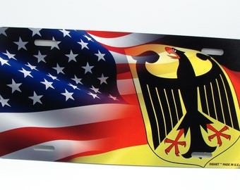 German Flag License Plate Tag - Etsy
