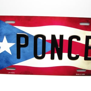 Ponce PUERTO RICO FLAG Metal Car Novelty License Plate Auto Tag. Puerto ...