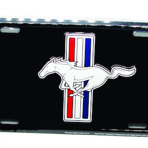 MUSTANG Ford Motor Company Emblem With Black Background 3D EMBOSSED ...