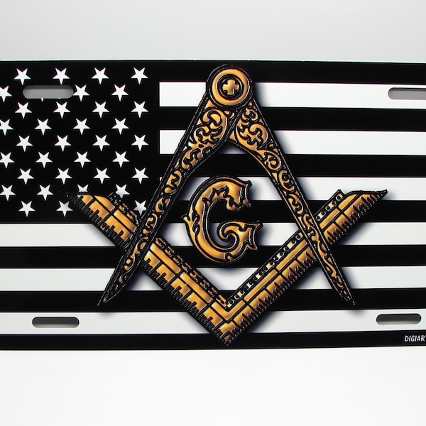 Masonic Logo With Flag Svg - Etsy