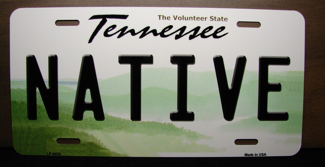 TENNESSEE State NATIVE Metal Car Novelty License Plate Auto Tag ...