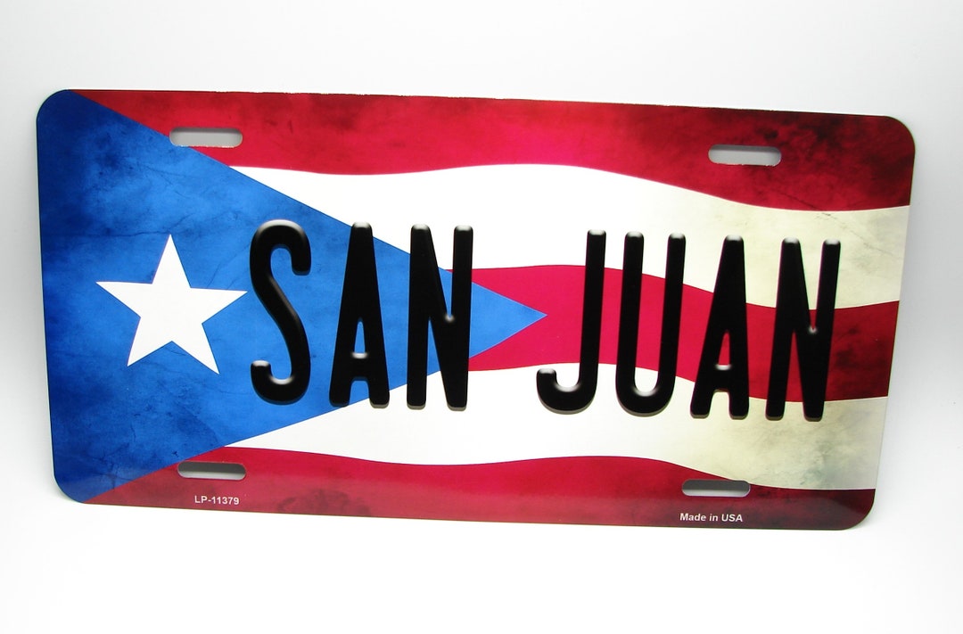 San Juan PUERTO RICO Flag Metal Car Novelty License Plate Auto Tag ...