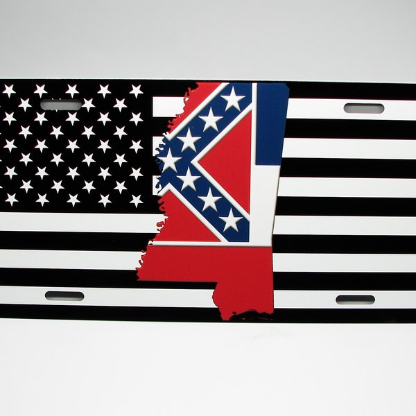 Mississippi State Flag License Plate - Etsy