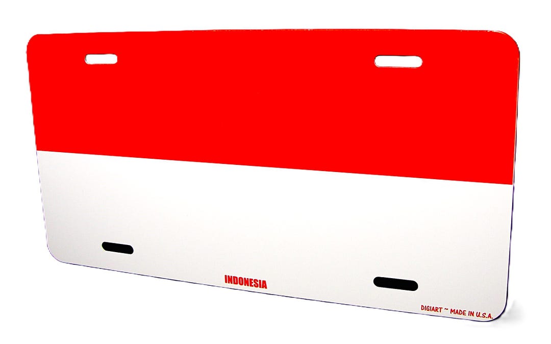 INDONESIAN, INDONESIA FLAG Metal Car Novelty License Plate Auto Tag - Etsy