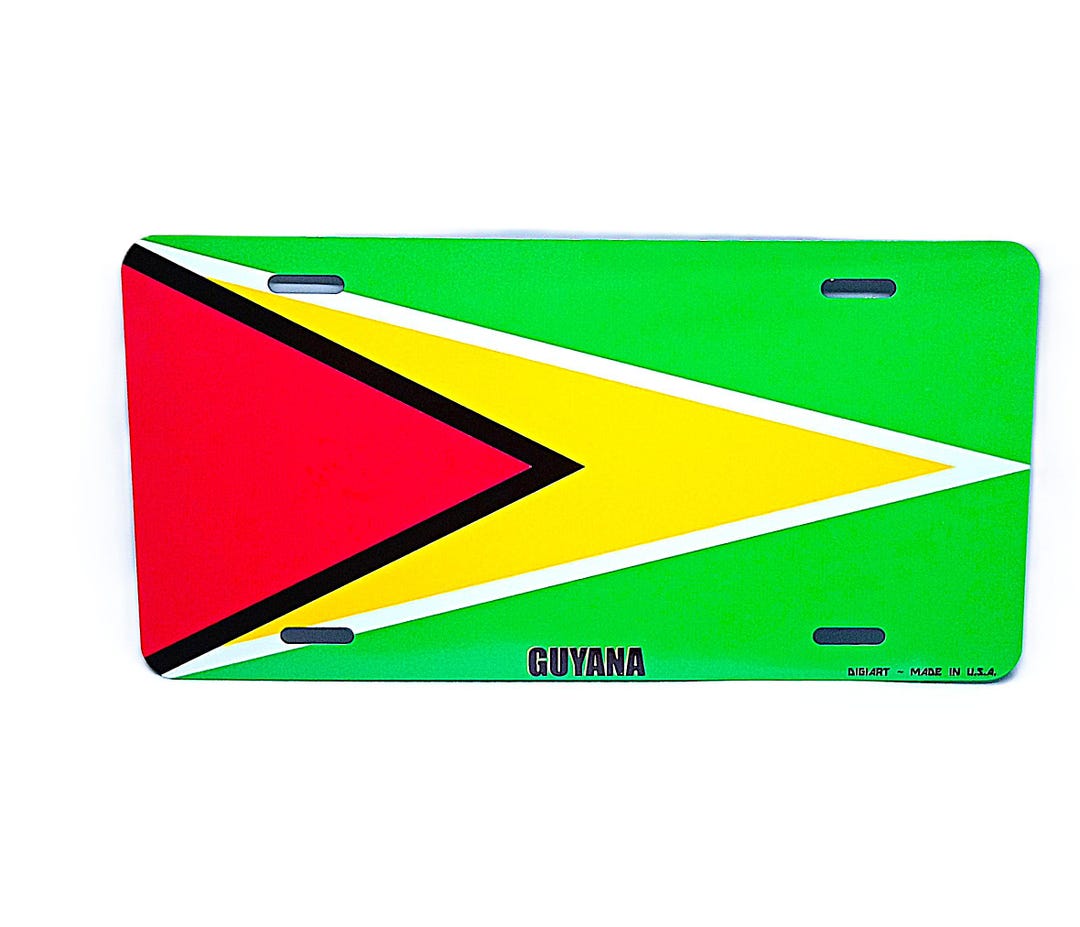 GUYANA GUYANESE FLAG Metal Car License Plate Auto Tag - Etsy