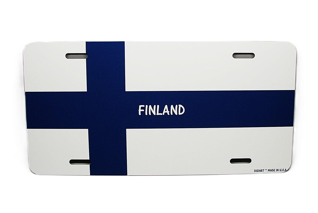 FINLAND FINNISH FLAG Metal Car Novelty License Plate Auto Tag - Etsy