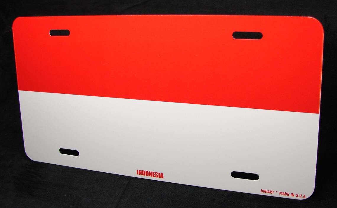 INDONESIAN INDONESIA FLAG Metal Car License Plate Auto Tag - Etsy