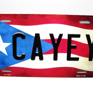 CAYEY PUERTO RICO Flag Metal Car Novelty License Plate Auto Tag. Puerto ...