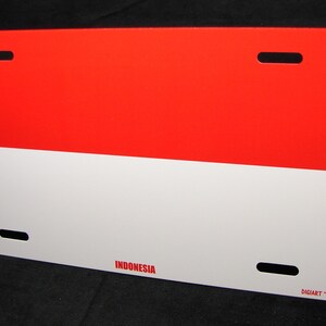 INDONESIAN, INDONESIA FLAG Metal Car Novelty License Plate Auto Tag - Etsy