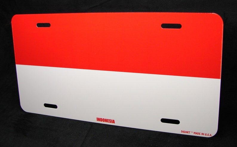 INDONESIAN INDONESIA FLAG Metal Car License Plate Auto Tag - Etsy