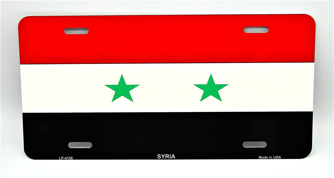 SYRIA SYRIAN FLAG Metal Car Novelty License Plate Auto Tag - Etsy